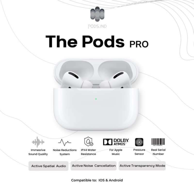 Promo The Pods Pro 2022 Wireless Charging Case Original Manifacture ...