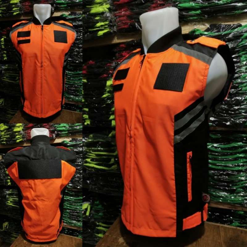 Promo rompi motor rompi touring rompi dishub orange taslan Diskon 50% ...