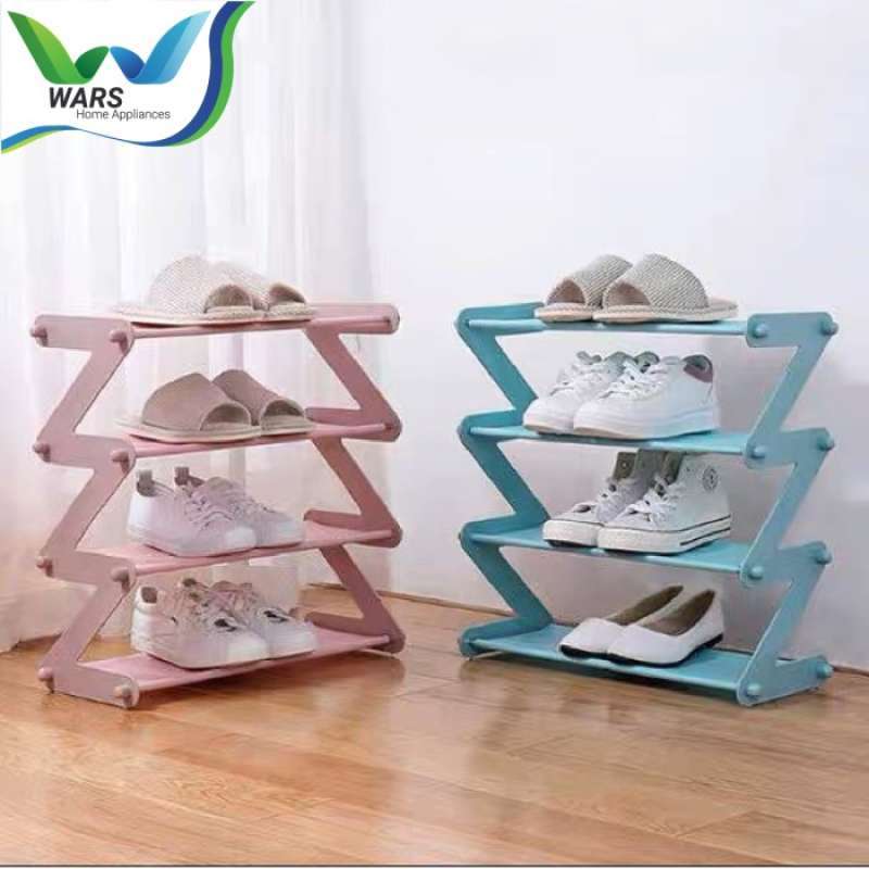 Jual Rak Sepatu Kain Z Shape 4 Susun / Tingkat WARS Zig Zag Cloth Shoe ...
