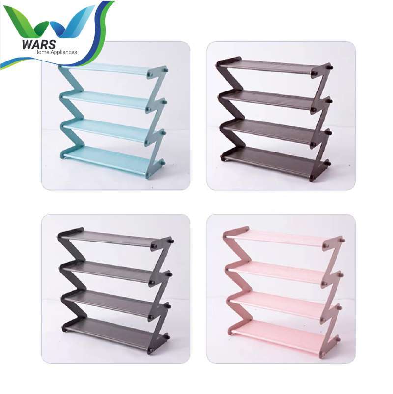 Jual Rak Sepatu Kain Z Shape 4 Susun / Tingkat WARS Zig Zag Cloth Shoe ...