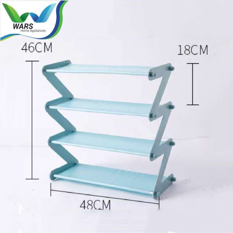 Jual Rak Sepatu Kain Z Shape 4 Susun / Tingkat WARS Zig Zag Cloth Shoe Rack - Merah Muda di ...