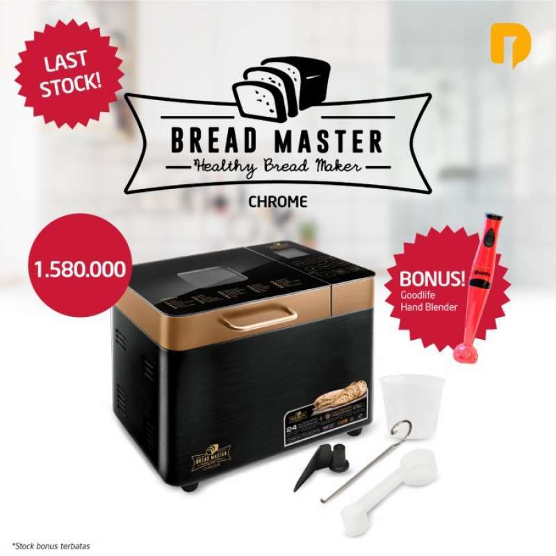Jual Mesin Alat Pembuat Roti Otomatis Bread Master Chrome - Random di Seller NEW VISION - Pondok ...