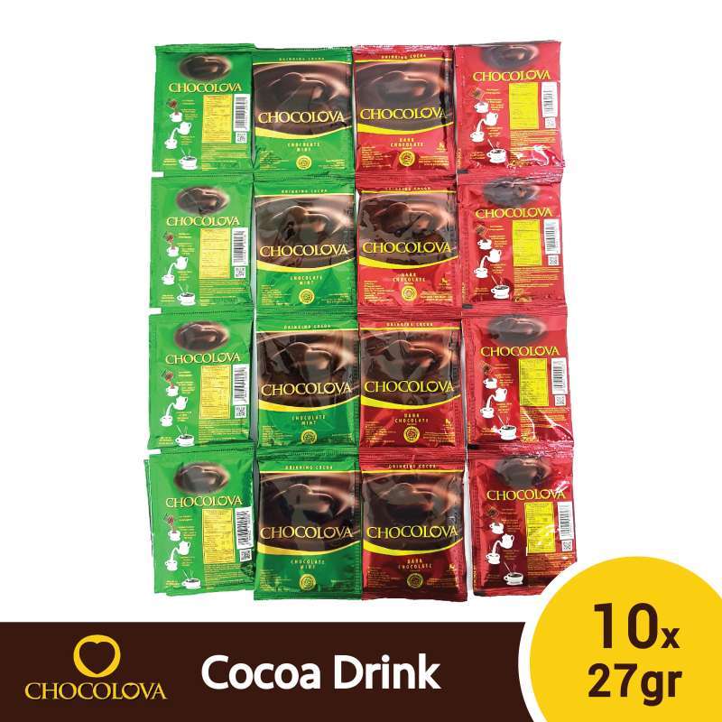 Jual Chocolova Dark Chocolate Minuman Coklat Bubuk [27 Gr/ 10 Sachet ...