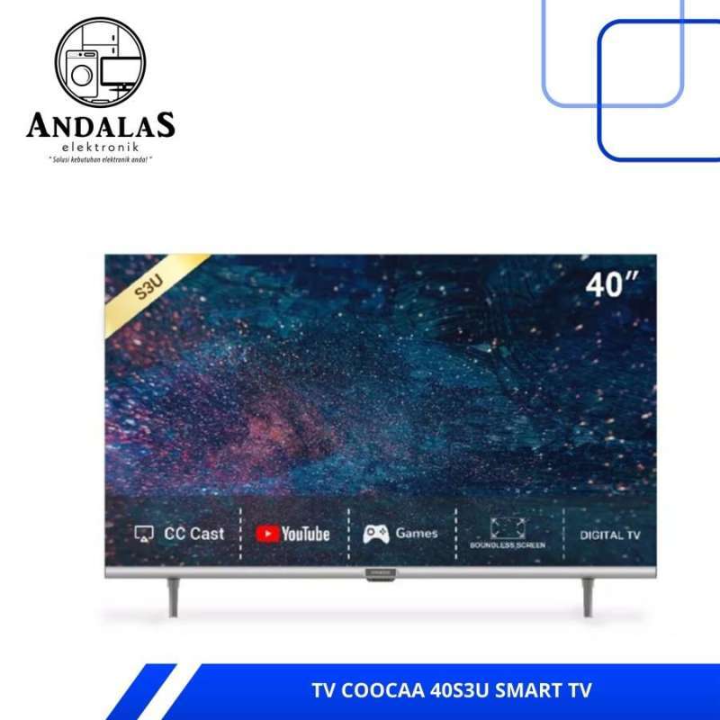 Jual COOCAA 40S3U Bezel-Less Smart TV Digital 40 inch DVB-T2 [2022] di ...