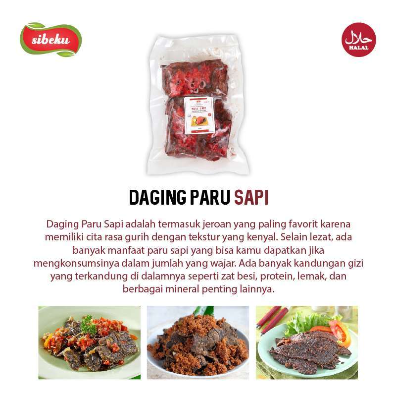 Promo Sibeku Paru Sapi Segar 500g / Daging Bagian Paru Sapi 500 gram ...