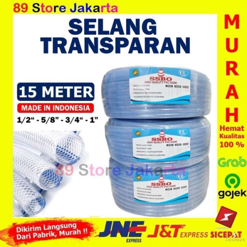 Promo Selang Air Taman /selang Kebun Serat Benang Tebal Transparan 15 Meter - 3/4 Inch Diskon 35 ...