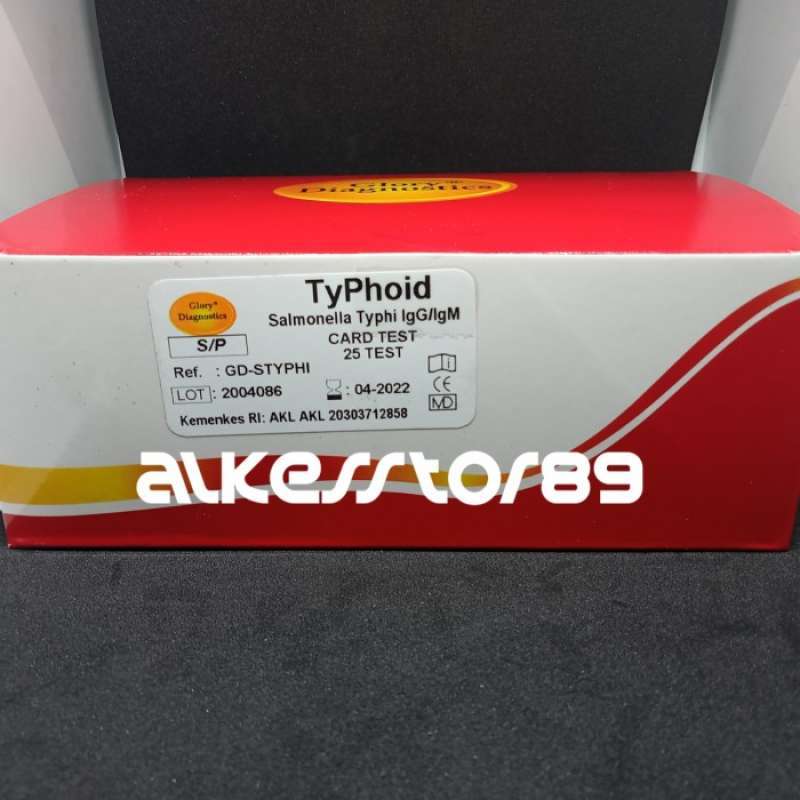 Jual rapid test TYPHOID Card IgG IgM salmonella typhi glory diagnostics ...
