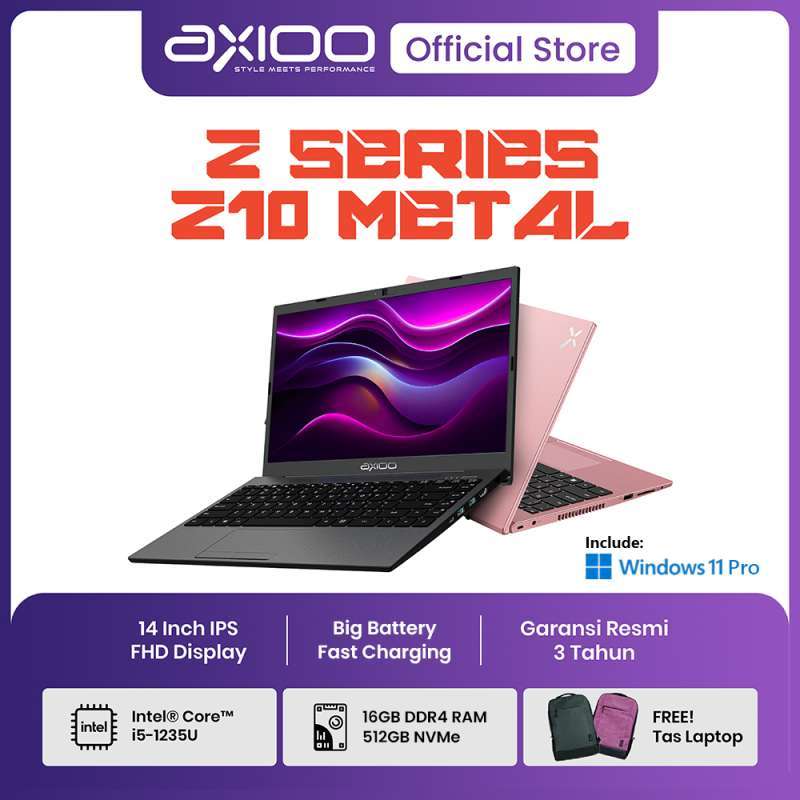 Jual Laptop Axioo Mybook Z10 Metal (RAM 16GB/ 512GB NVMe) 14” Full IPS Display Windows 11 ...