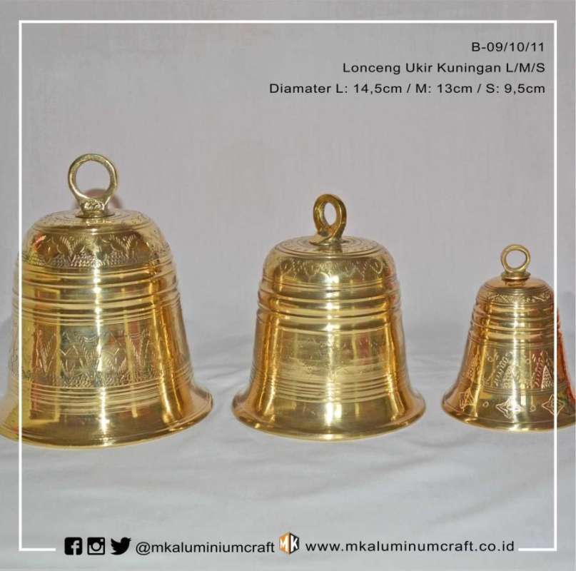 Jual Lonceng Kuningan Motif Ukir Ukuran M - Bel Lonceng di Seller MK ...