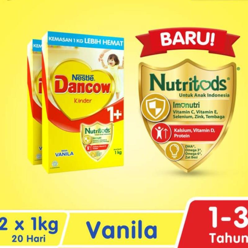 Promo Nestle DANCOW 1+ Vanila Susu Anak 1-3 Tahun Box 1Kg x 2pcs Diskon ...