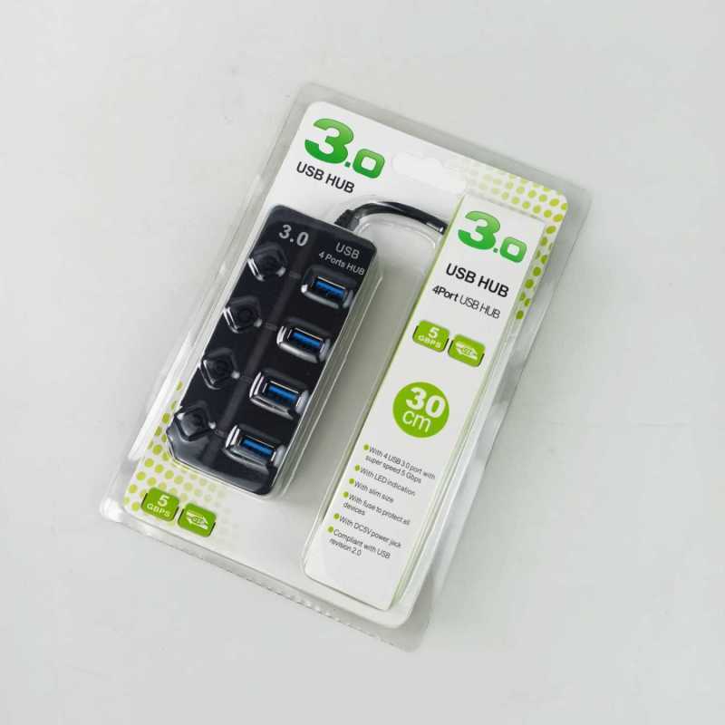 Jual Usb Hub High Speed Extender 4 Port Usb 3 0 With Switch Di Seller