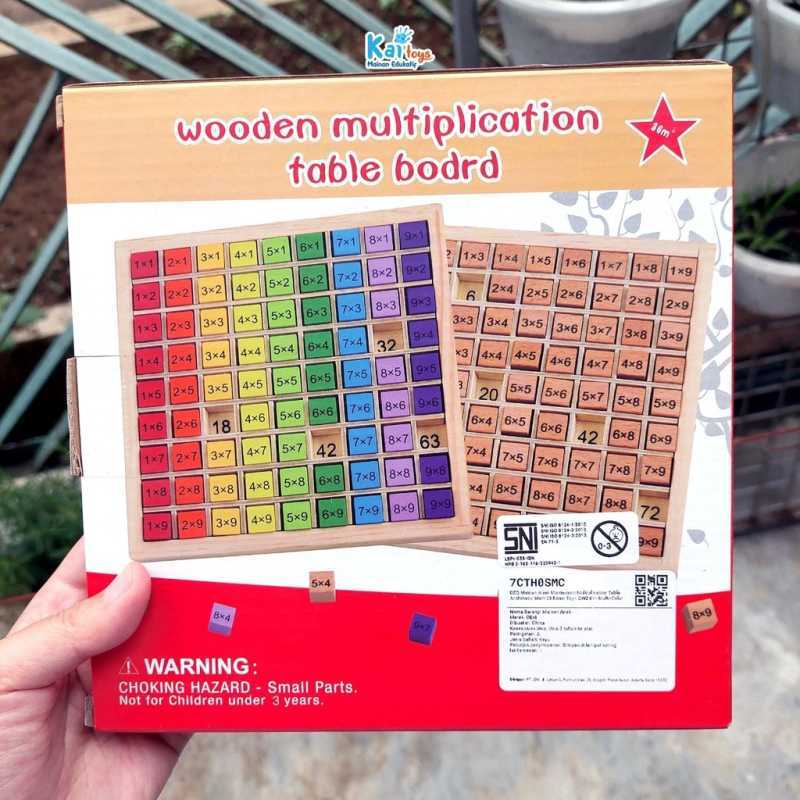 Jual Multiplication Board Tabel Perkalian Kayu / Mainan Edukasi ...