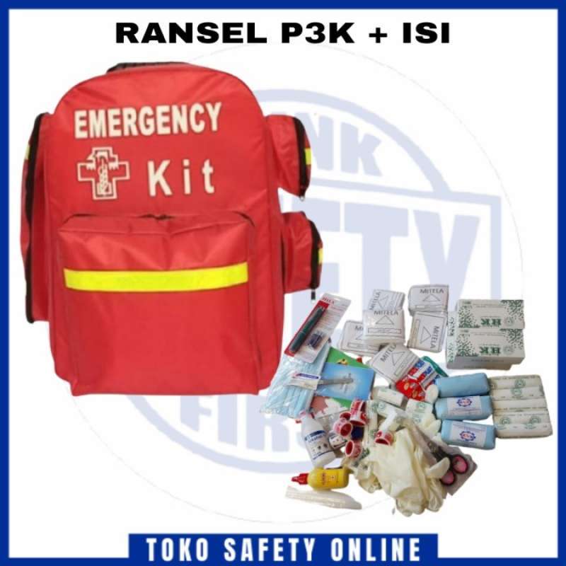 Promo Tas Ransel P3K Merah Emergency Kit + Isi Lengkap First Aids Tipe ...
