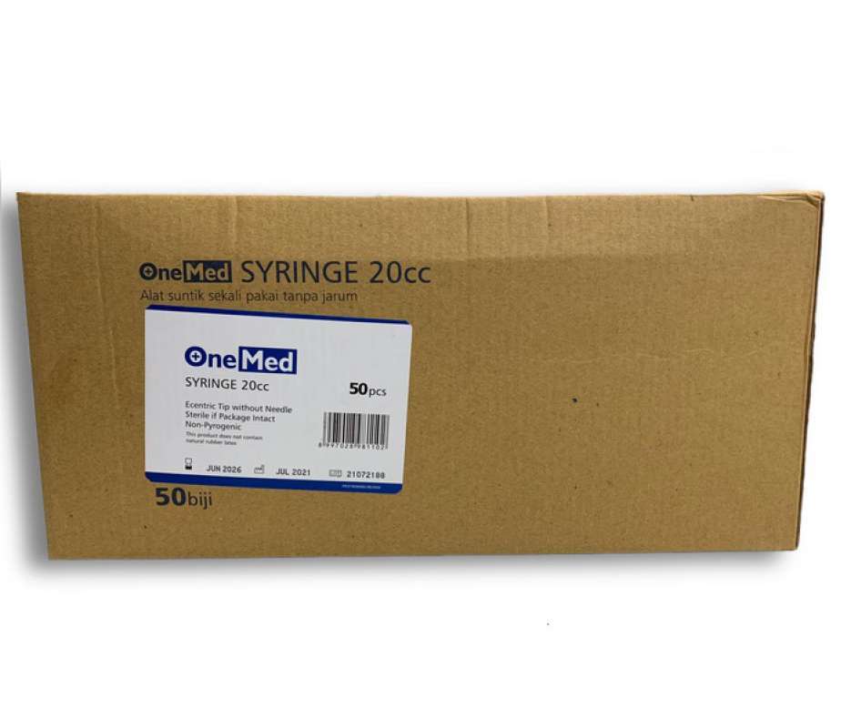Promo Onemed | Spuit 20 Cc | Syringe 20 Cc Onemed | Jarum Suntik 20 Cc ...