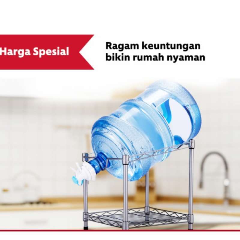 Promo KRISBOW Rak Galon Air singel Sudah dengan keran air Diskon 23% di ...