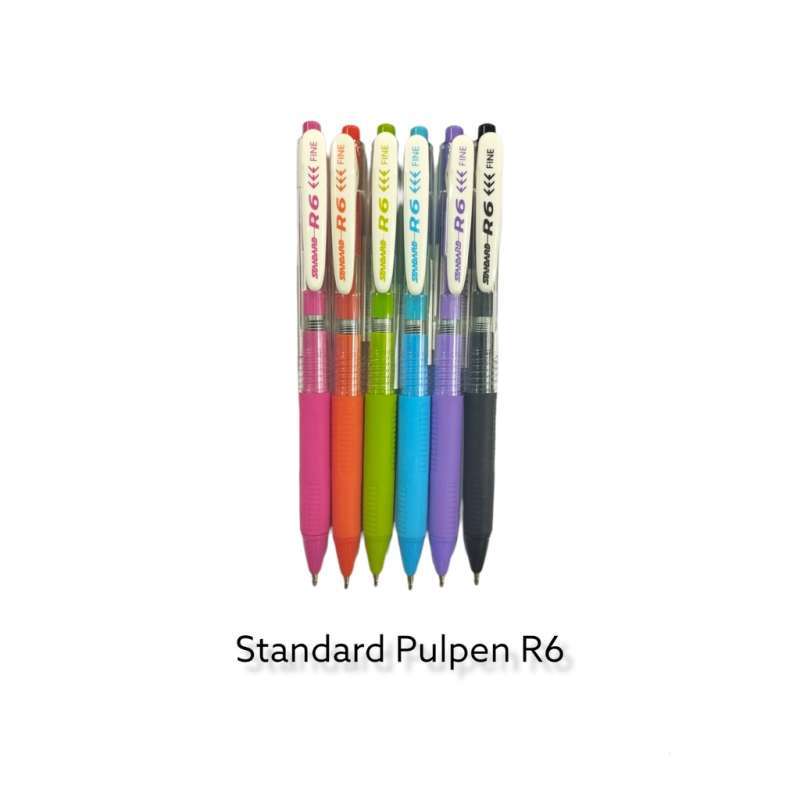 Jual Standard Pulpen R-6 Tip Pint Fine Hitam / Pulpen Standard Hitam R ...