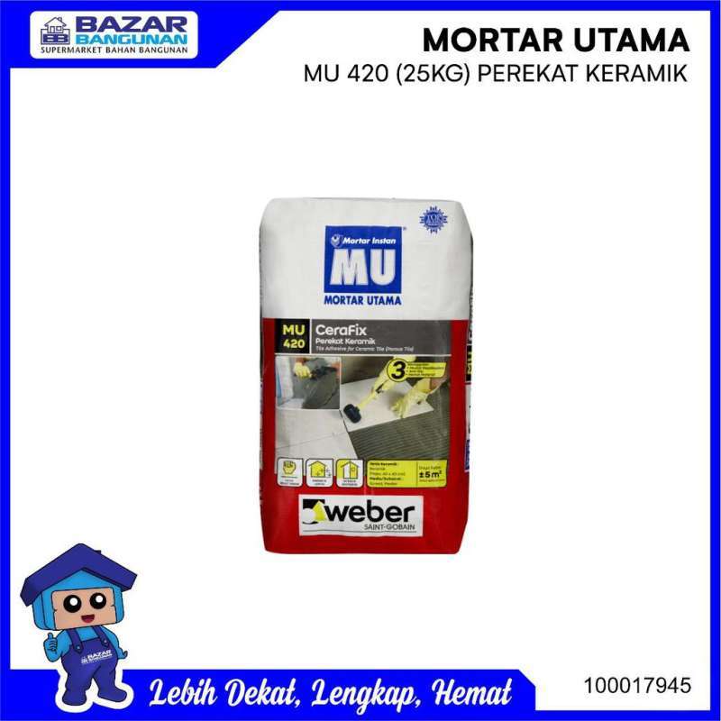 Jual Mortar Utama - Semen Perekat Keramik Standar Mu 420 / Mu420 Cera ...