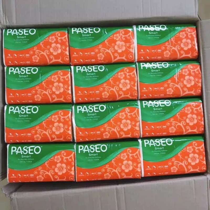 Jual Paseo Smart Facial Tissue [250 sheets/ 1 Dus ] di Seller IG CASE ...