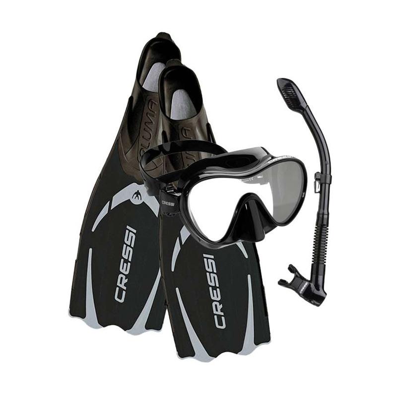 Jual Paket Snorkling Cressi Full Foot Pluma Deluxe / Peralatan Selam ...