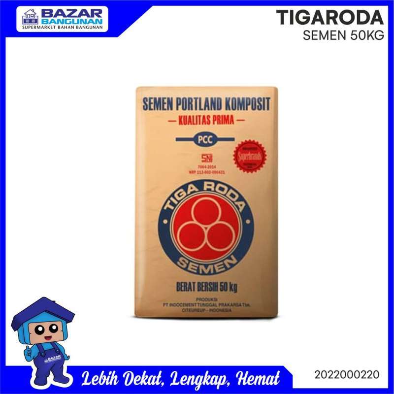Jual Tiga Roda - Semen 1 Sak 50 Kg / 50kg Di Seller Bazar Bangunan ...