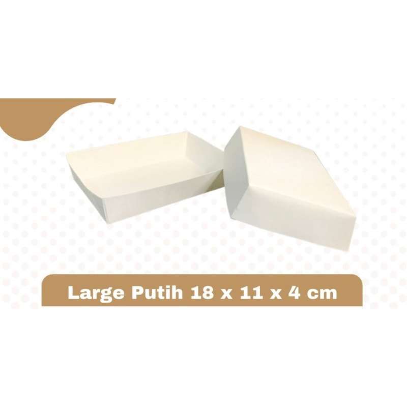 Jual Paper Tray Putih / Forming siap pakai LARGE 18 X 11 X 4 CM di ...