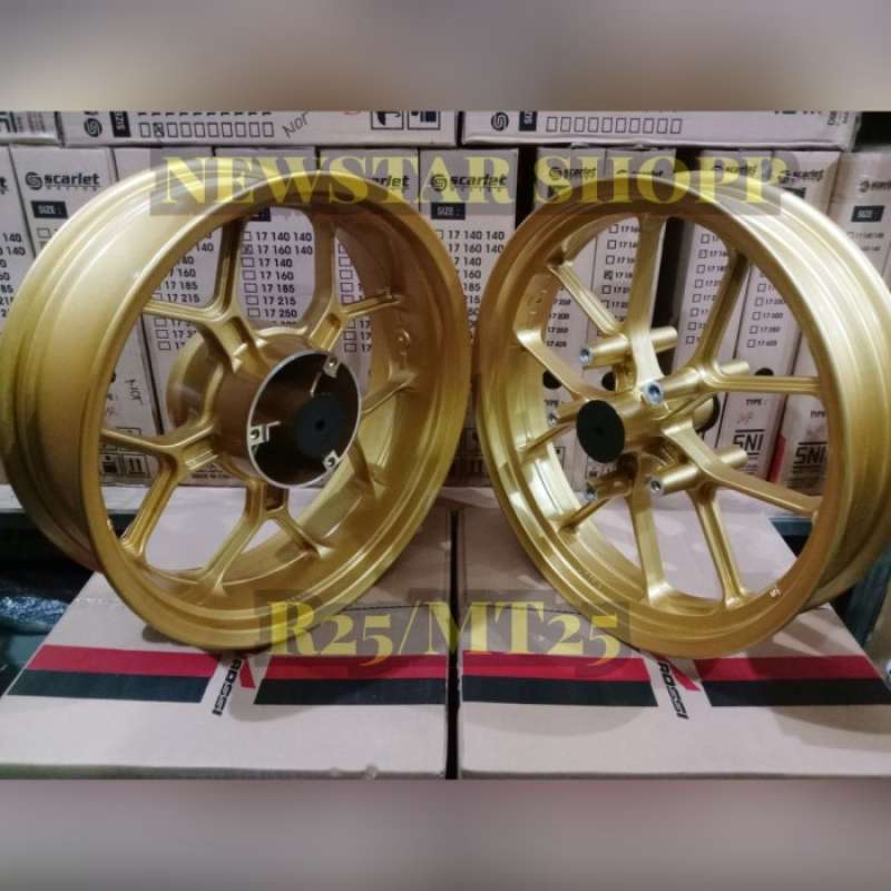 Jual Velg Rossi R25 Mt25 Tri Disc New Cobra Tapak Lebar 350-17 550-17 ...