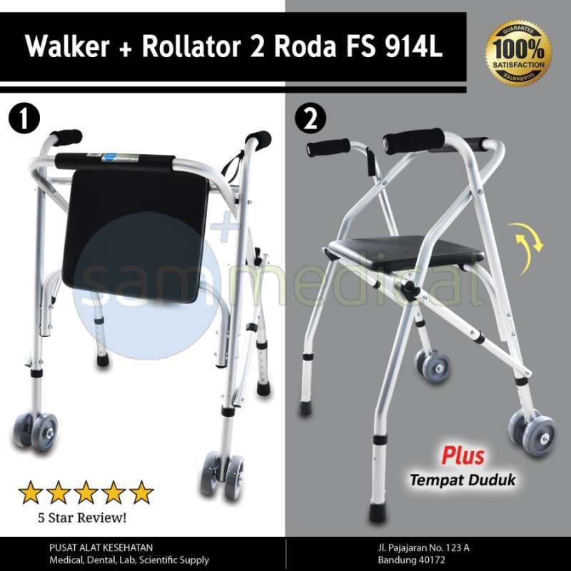 Jual Walker + Rollator 2 Roda Fs 914l Alat Bantu Jalan Di Seller Sam ...
