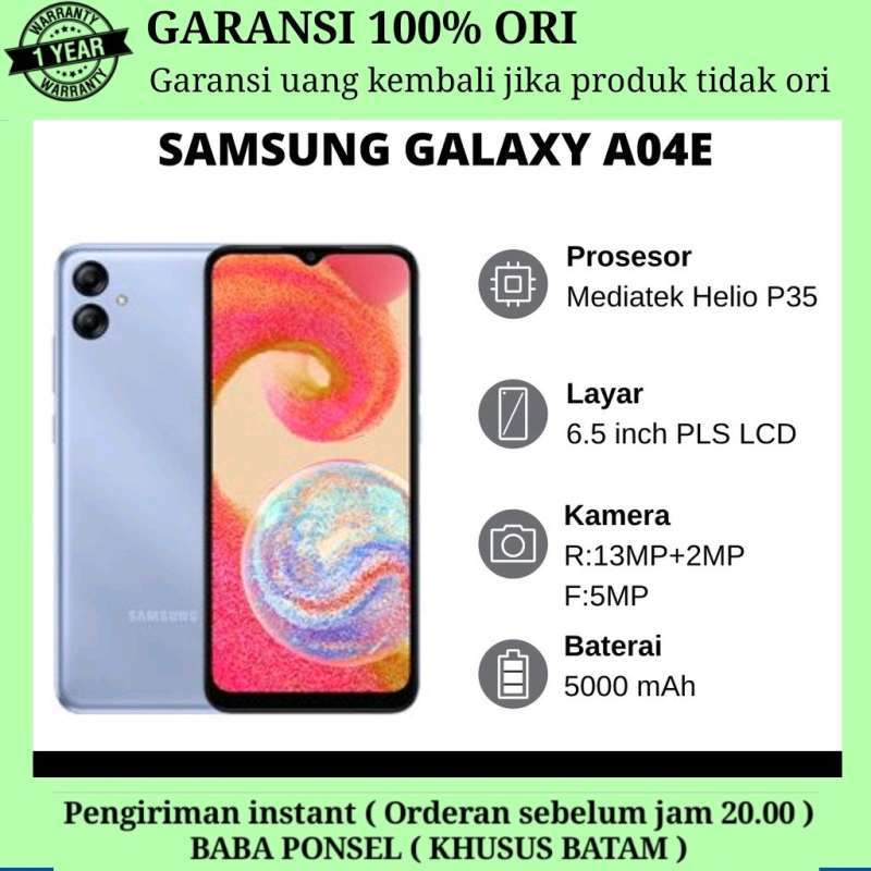 Jual Samsung A04 E Batam Spesifikasi Original, Murah & Diskon Harga ...