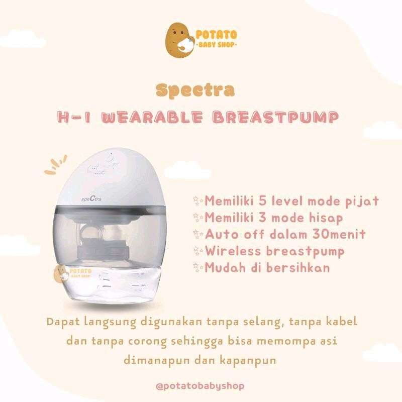 Jual Pompa Asi Elektrik Spectra H1 Lite - Wearable Electric Breastpump ...