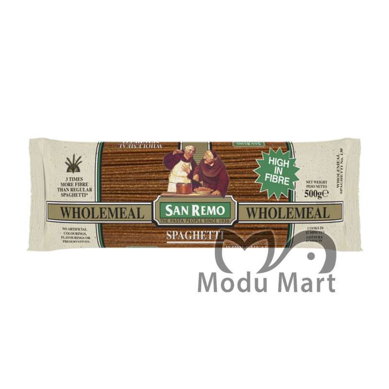Jual SAN REMO WholeMeal 130 Pasta High Fibre 500g - SANREMO Whole Meal ...