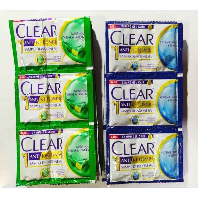 Jual SBM ~ UNILEVER Clear Shampo Shampoo RENCENG | 24 SACHET x 4,5ml di ...
