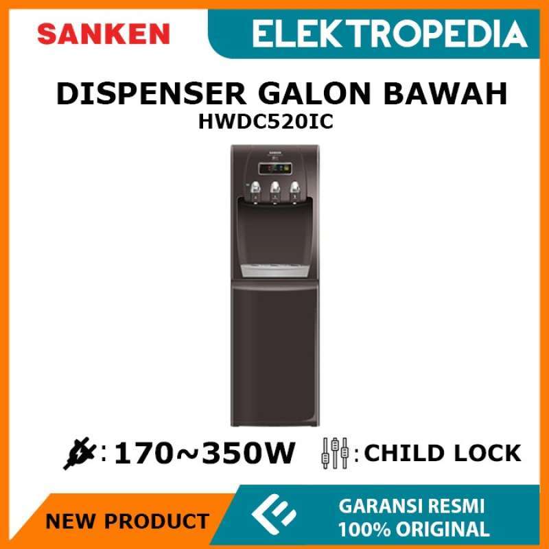 Jual SANKEN - Dispenser Galon Bawah Panas Dan Sejuk Low Watt HWDC520IC ...