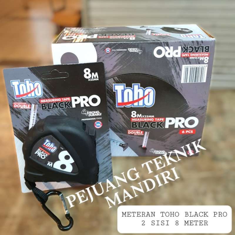 Promo METERAN TOHO BLACK PRO 8 METER / ALAT UKUR PLAT 8M / METERAN TOHO ...