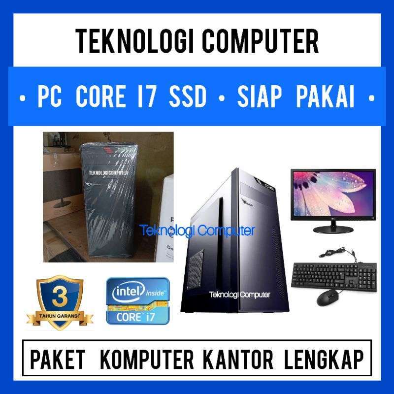 Jual Komputer Rakitan Intel Core i7 // PC Rakitan Kantor Lengkap Siap Pakai CPU di Seller ...