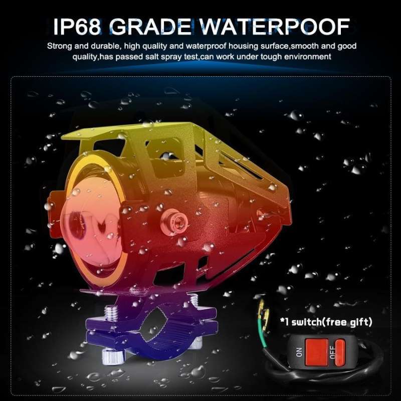 Jual Aizome Lampu Tembak Motor Atv Transformer Projector Lens Headlight ...