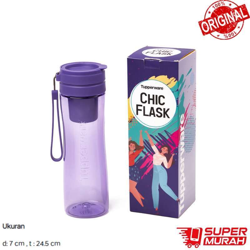 Jual CHIC FLASK 700ML UNGU TUPPER..WARE BOTOL MINUM / TERMOS / BOTOL MINUMAN / BOTOL di Seller ...