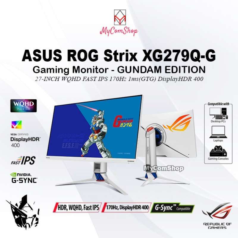 Jual ASUS ROG STRIX MONITOR XG279Q-G GUNDAM EDITION 27 WQHD IPS 170Hz ...
