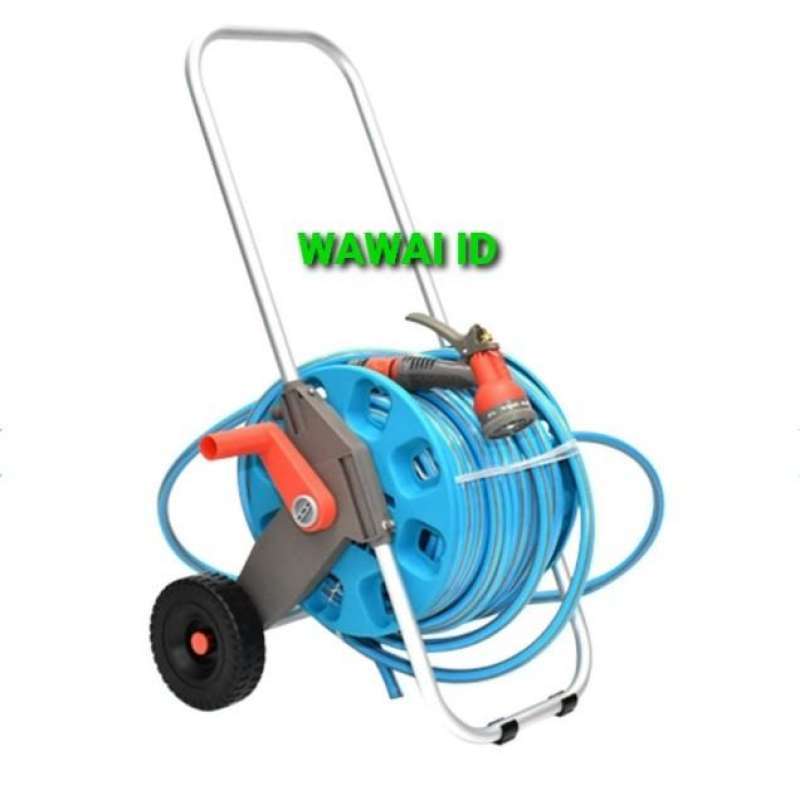 Jual Krisbow Selang Air Dengan Alat Penggulung ORI 1/2inci X 30m - Biru di Seller WAWAI ID ...