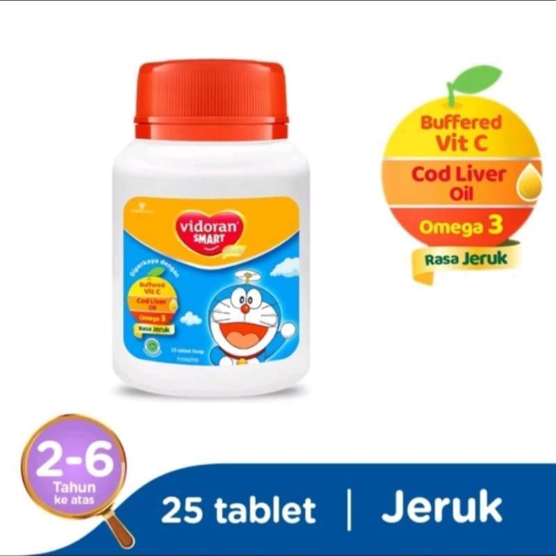 Jual Vidoran Smart Orange, Strawberry Tablet [25 Tablet] Vidoran Smart ...