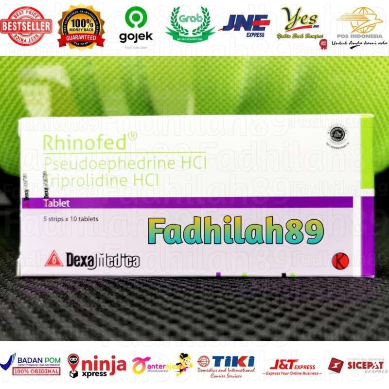 Promo Rhinofed 10 Tablet Obat Sinus Batuk Flu Pilek Box (5 Strip @50 ...
