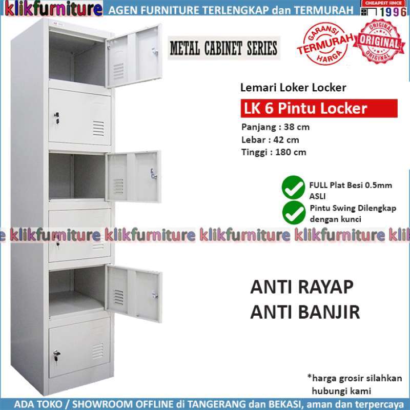 Jual Promo Loker Besi Locker Besi 6 Pintu SAPPORO SAP LK-006 di Seller ...