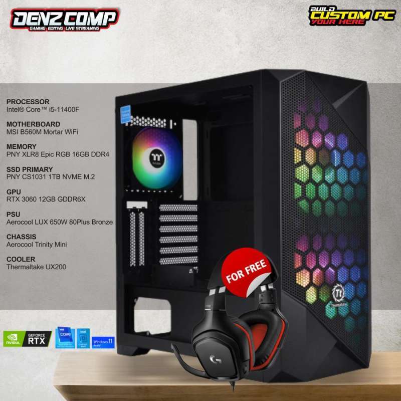 Jual Commander Gaming Pc - I5 11400f|rtx 3060|ram 16gb|nvme 1tb Di ...