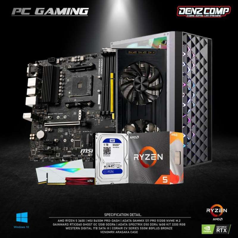 Jual Pc Gaming Amd Ryzen 5 Rtx 3060 Original Murah - Harga Diskon Juni ...