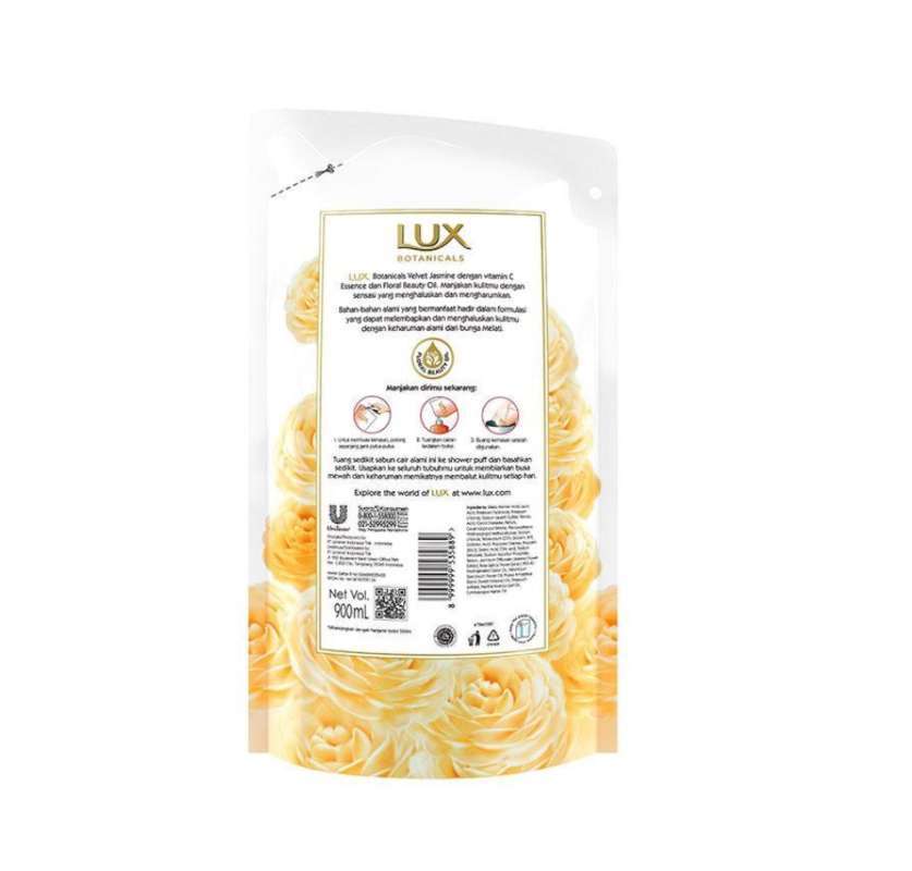 Jual LUX Velvet Jasmine Sabun Mandi Cair Refill 900ml (LUX Botanicals Velvet Jasmine Body Wash ...