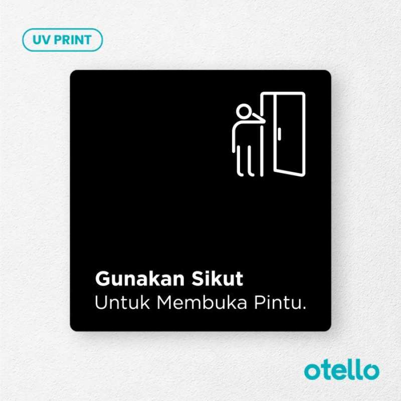 Jual Premium Gunakan Sikut Untuk Membuka Pintu Signage Papan Label ...