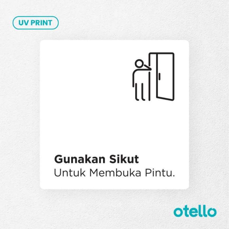 Jual Premium Gunakan Sikut Untuk Membuka Pintu Signage Papan Label ...