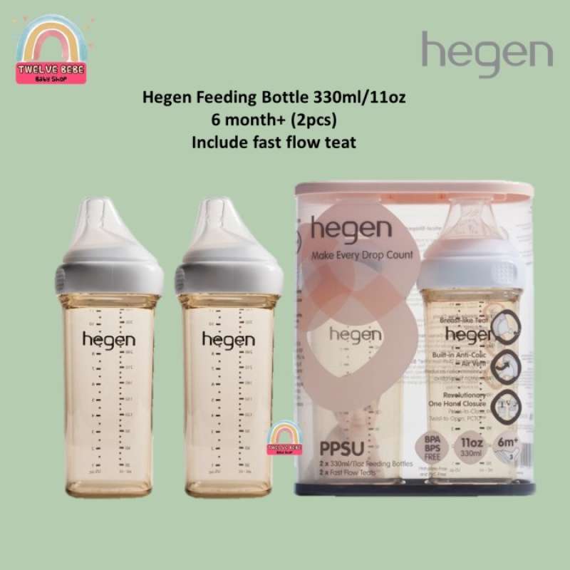 Promo Hegen Botol Susu Feeding Bottle PPSU 330ml 2 Pack Diskon 25% di Seller lusiana shop - Kota ...