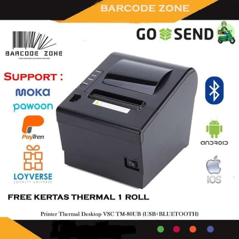 Promo PRINTER THERMAL BLUETOOTH VSC TM-80 SUPPORT STRUK MOKA QASIR ...