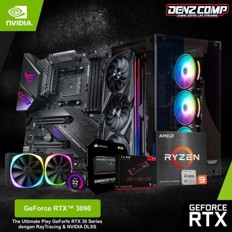 Jual PC RENDERING HIGH | AMD RYZEN 9 5900X | RTX 3090 | DDRR4 | NVME ...