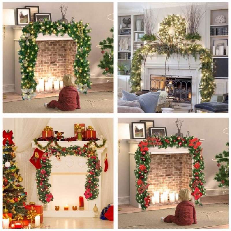 Jual Garland Daun Kawat 2.7m Hiasan Natal Daun Lilit Kawat Murah Di ...